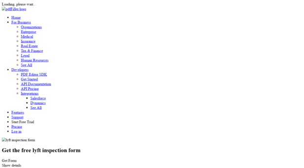 Printable Lyft Inspation Form - Printable Forms Free Online