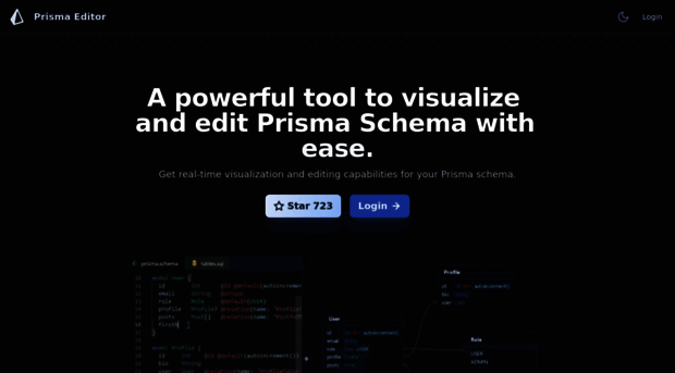 prisma-editor.vercel.app - Prisma Editor | Visualize and ... - Prisma Editor Vercel