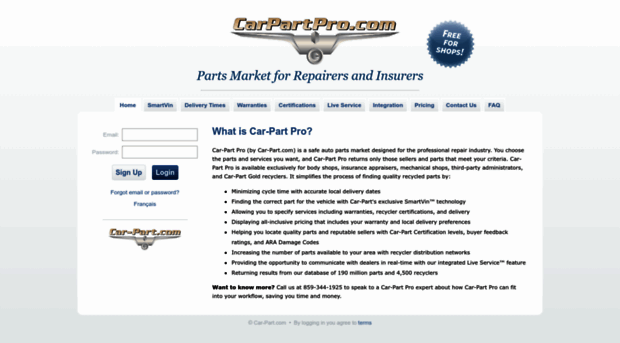 prolanding01.car-part.com - Car-Part Pro - Parts Market fo... - Pro ...