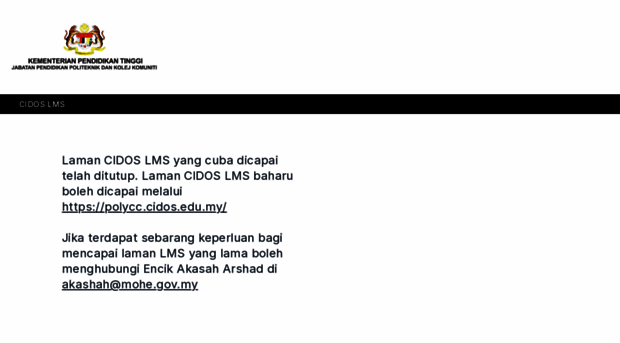 psas.cidos.edu.my - CIDOS LMS - Psas CIDOS