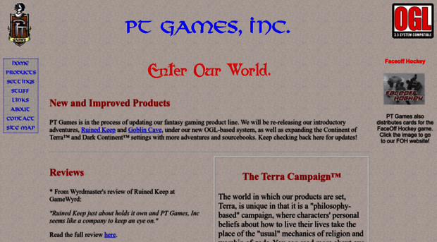 ptgamesinc.com - PT Games, Inc. - A Fantasy Pub... - PT Games Inc