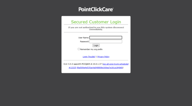 qapcc05.pointclickcare.com - PointClickCare® Login | PointC... - Qapcc ...
