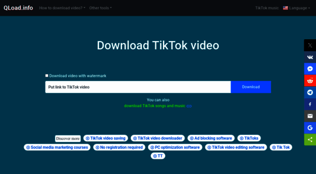 qload.info - Free Tiktok Video Downloader W... - Qload
