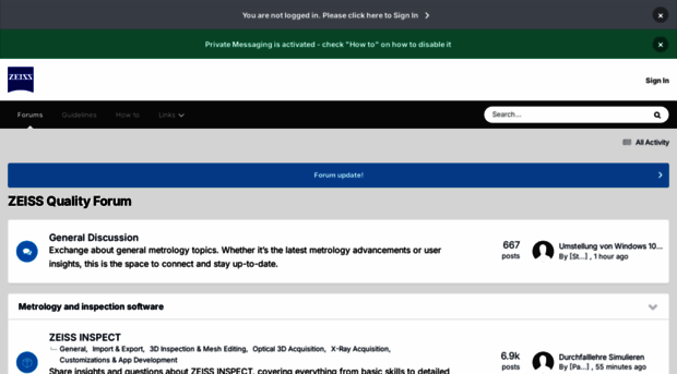 qualityforum.zeiss.com - Forums - ZEISS Qualityforum - Qualityforum ZEISS