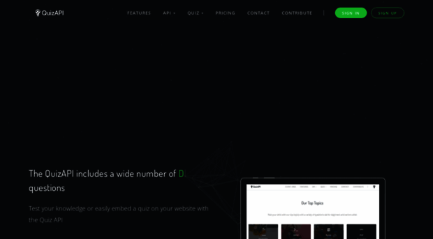quizapi.io - Quiz API - A JSON API for Tech... - Quiz API