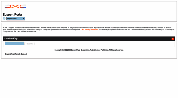 r.support.dxc.com - Remote Support Portal - R Support Dxc
