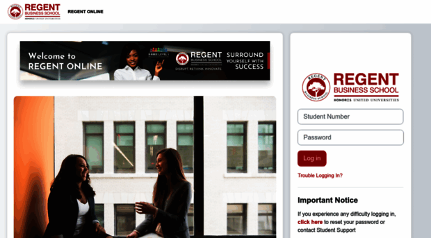 regentonline.ac.za - Log in to the site | Regent - Regent Online