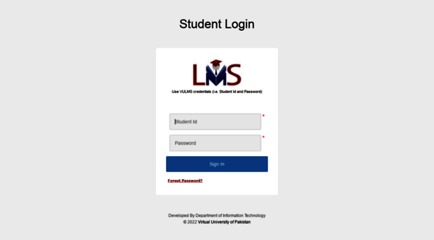 result.vu.edu.pk - Student Login : VULMS - Result Vu