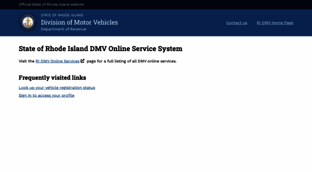 ridmvservices.ri.gov - RI DMV Online Service System - RI DMV Service S