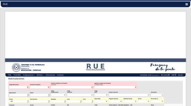 rue.mec.gov.py - Ministerio de Educación y Cien... - Rue Mec