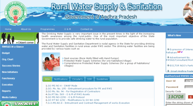 rwss.ap.nic.in - W A T E R S O F T - Official W... - RWSS Ap