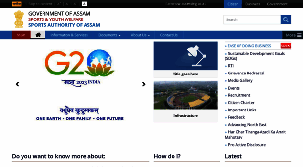 saa.assam.gov.in - Home | Sports Authority of Ass... - Saa Assam
