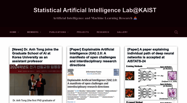 sailab.kaist.ac.kr - Statistical Artificial Intelli... - Sai Lab KAIST Ac