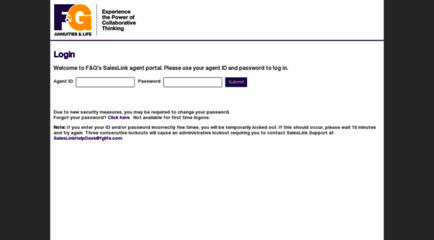 saleslink.fglife.com - F&G - Saleslink - Saleslink Fglife