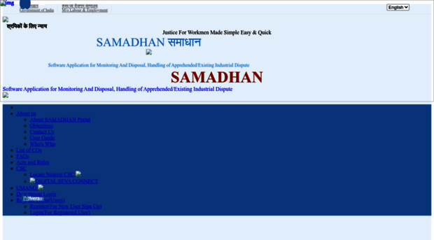 samadhan.labour.gov.in - Justice To workman made simple... - Samadhan Labour