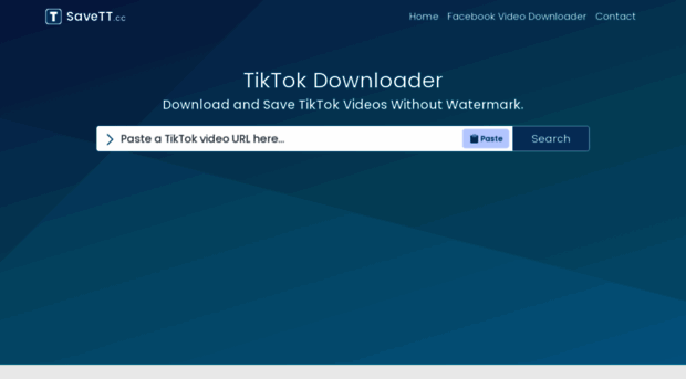 savett.cc - TikTok Downloader - Download a... - SaveTT