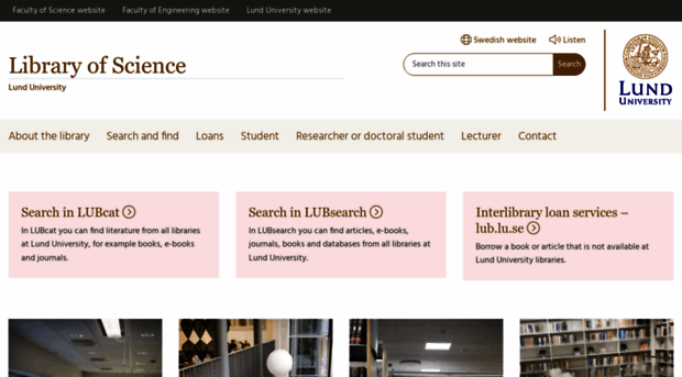 science-library.lu.se - Startpage | Library of Science - Science Library Lu