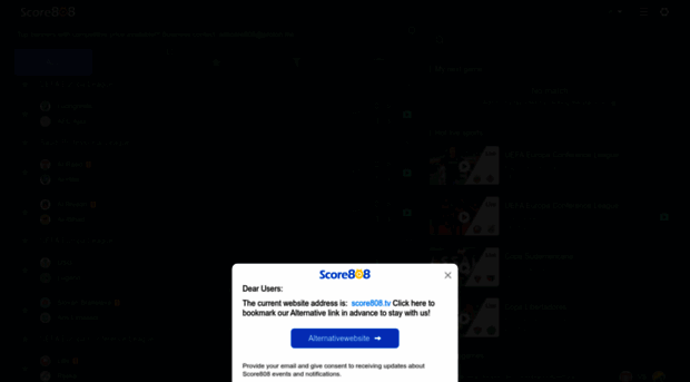 score808.tv - Score808 - Sport Live Streamin... - Score808