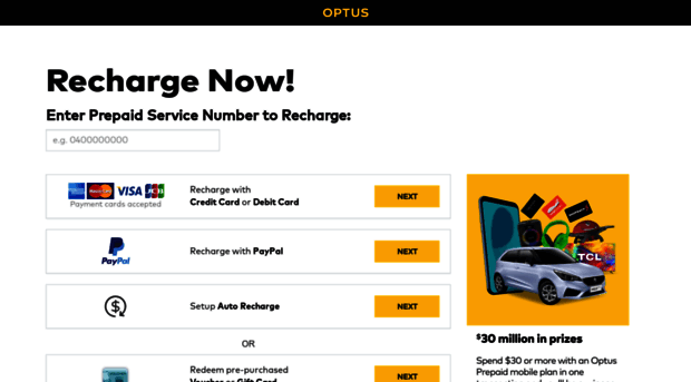 secure-optus.com.au - Optus Prepaid Recharge - Secure Optus