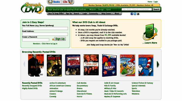 secure.swapadvd.com - Movie Club to Swap, Trade & Ex... - Secure Swap Advd