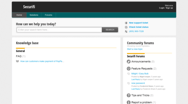 securifi.freshdesk.com - Support : Securifi - Securifi Freshdesk