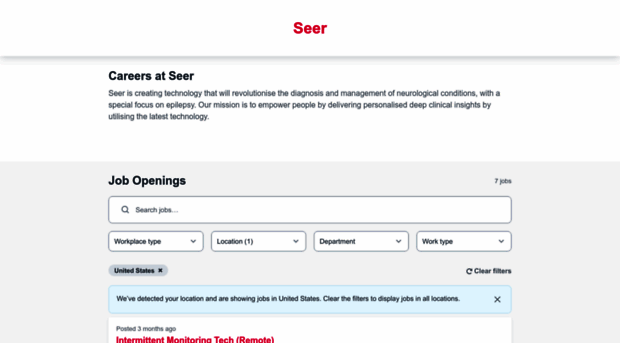 seermedical.workable.com - Seer - Current Openings - Seer Medical Workable