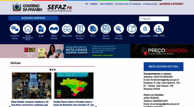 sefaz.pb.gov.br - Portal da Secretaria da Fazend... - Sefaz PB