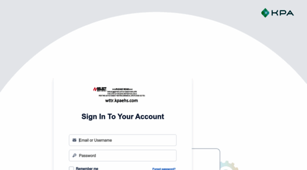 selectenergyservices.kpaehs.com - Sign in | KPA Flex ...