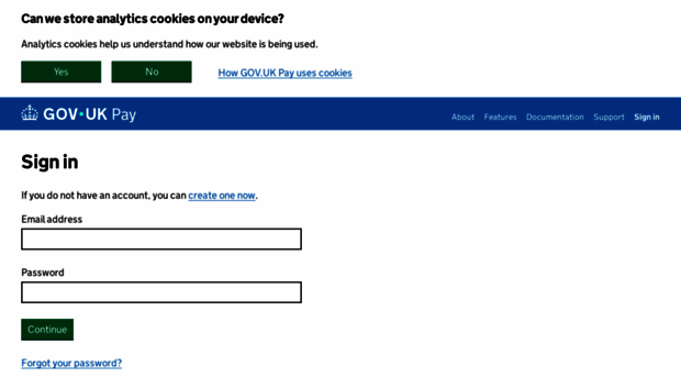 selfservice.payments.service.gov.uk - Sign in to GOV.UK Pay ...