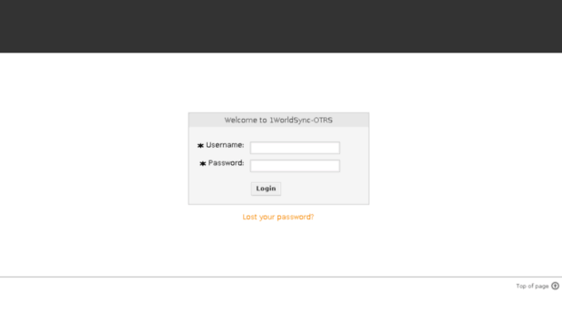 servicedesk.1worldsync.com - Login - 1WorldSync-OTRS - Servicedesk 1WorldSync