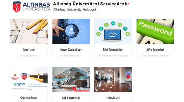 servicedesk.altinbas.edu.tr - Altınbaş Üniversitesi - Servicedesk Altinbas