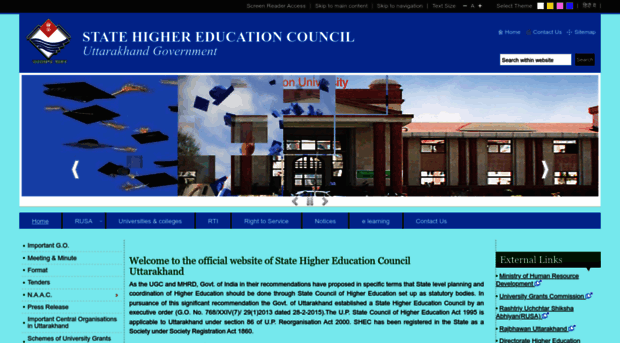 shec.uk.gov.in - Home: State Higher Education C... - Shec Uk