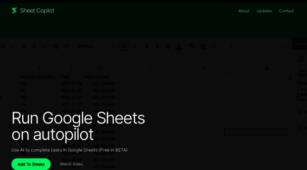 sheetcopilot.ai - Sheet Copilot: Google Sheets o... - Sheet Copilot