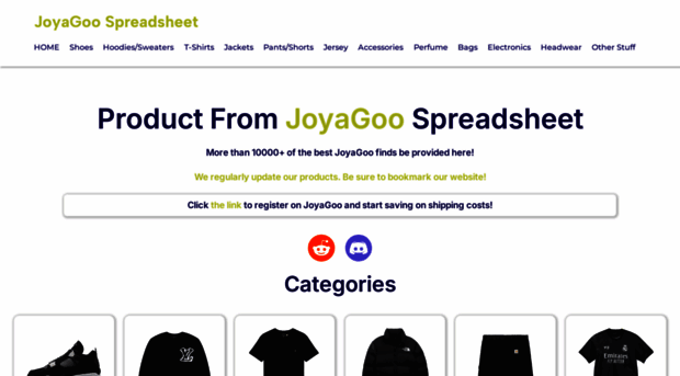 sheetjoyagoo.com - JoyaGoo Spreadsheet / JoyaBuy ... - Sheet Joya Goo