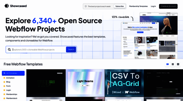 showcased.webflow.io - Webflow Showcase - Free Webflo... - Showcase D Webflow