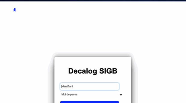 sigb07.decalog.net - Authentification Decalog SIGB - SIGB 07 Decalog