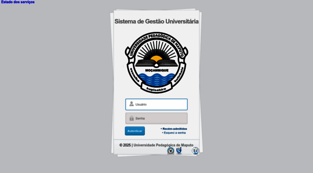 sigeup.up.ac.mz - Sistema de Gestão da Universid... - Sigeup Up Ac