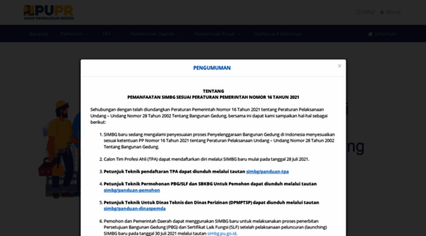 simbg.pu.go.id - SIMBG - SIMBG Pu