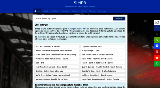 simp3s.org - SIMP3: Descargar Música MP3 rá... - SIMP3 S