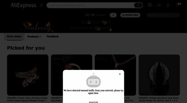 sinkeejewelry.aliexpress.com - SINLEERY Official Store - Amaz... - Sinkeejewelry Ali Express