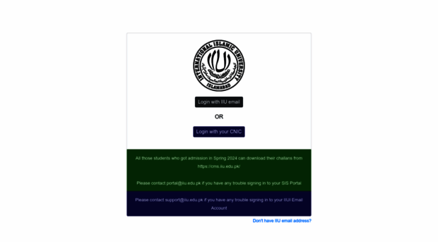 sis.iiu.edu.pk - IIU SIS - SIS IIU