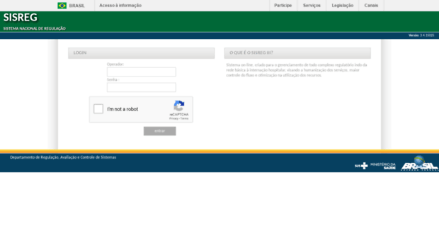 sisregiiisp.saude.gov.br - SISREG III - Ambiente de Produ... - SISREG ...