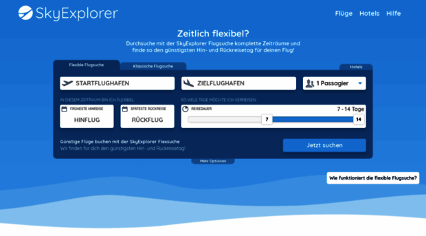 skyexplorer.de - Flexible Flugsuche und Flugver... - Sky Explorer