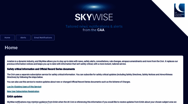 skywise.caa.co.uk - SkyWise - Sky Wise Caa