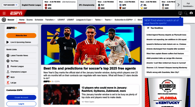 soccernet.co.za - Soccer on ESPN - Scores, Stats... - Soccer Net