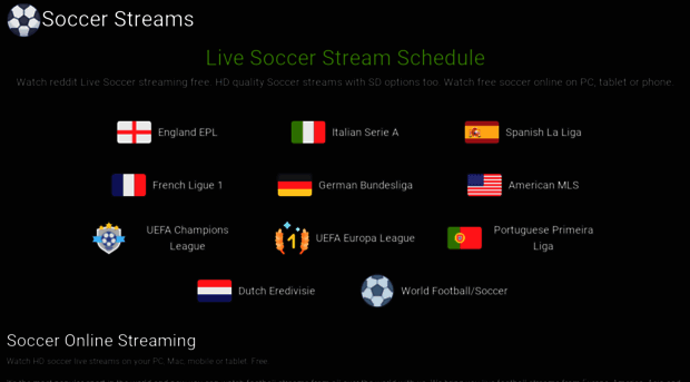soccerstream.me - Soccer Streams | Watch Soccer ... - Soccer Stream