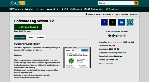software-lag-switch.soft112.com - Software Lag Switch 1.2 Free D ...