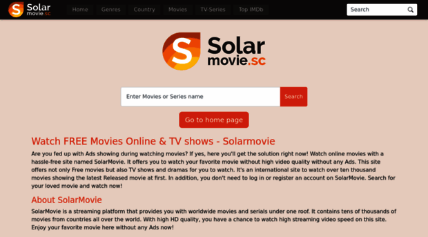 solarmovie.to - Watch FREE Movies Online & TV ... - Solar Movie