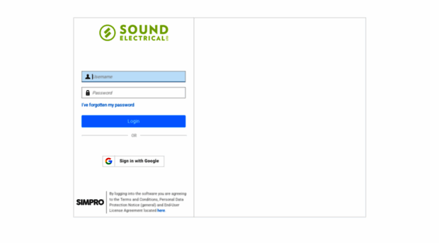 soundelectrical.simprosuite.com - simPRO Login - soundelectrical ...
