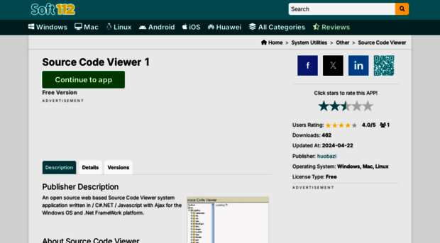 source-code-viewer.soft112.com - Source Code Viewer 1 Free Down... - Source Code Viewer Soft 112